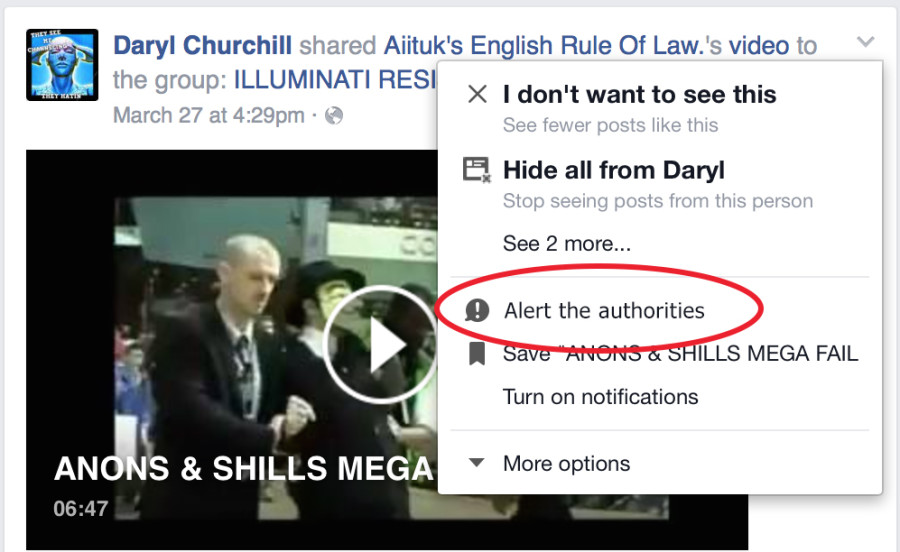 Facebook Implements The New “Alert The Authorities” Button To Crack ...